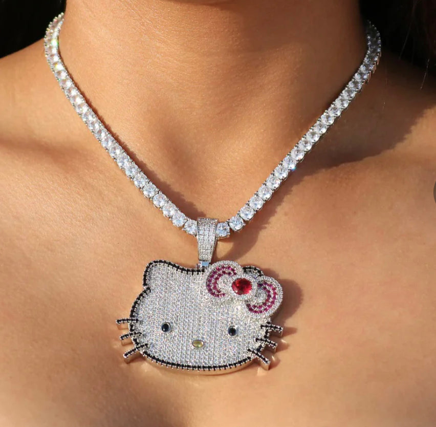 Kitty bling necklace– Lavishluxxshop