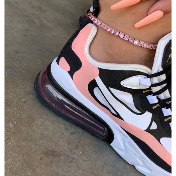 pink rhinestone anklet , luxury anklet , foot jewelry , anklet, gift f ...