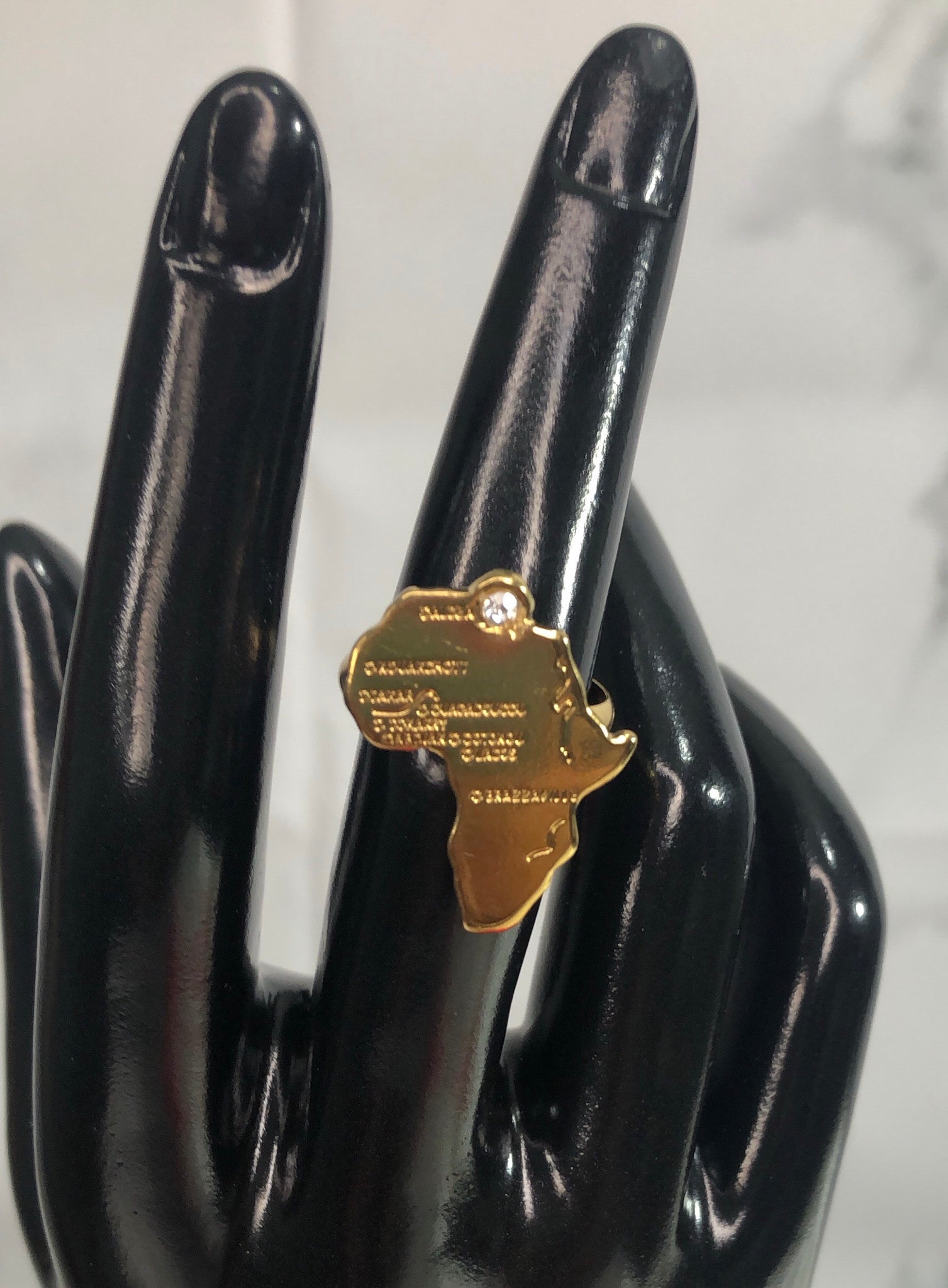 Africa Map ring– Lavishluxxshop