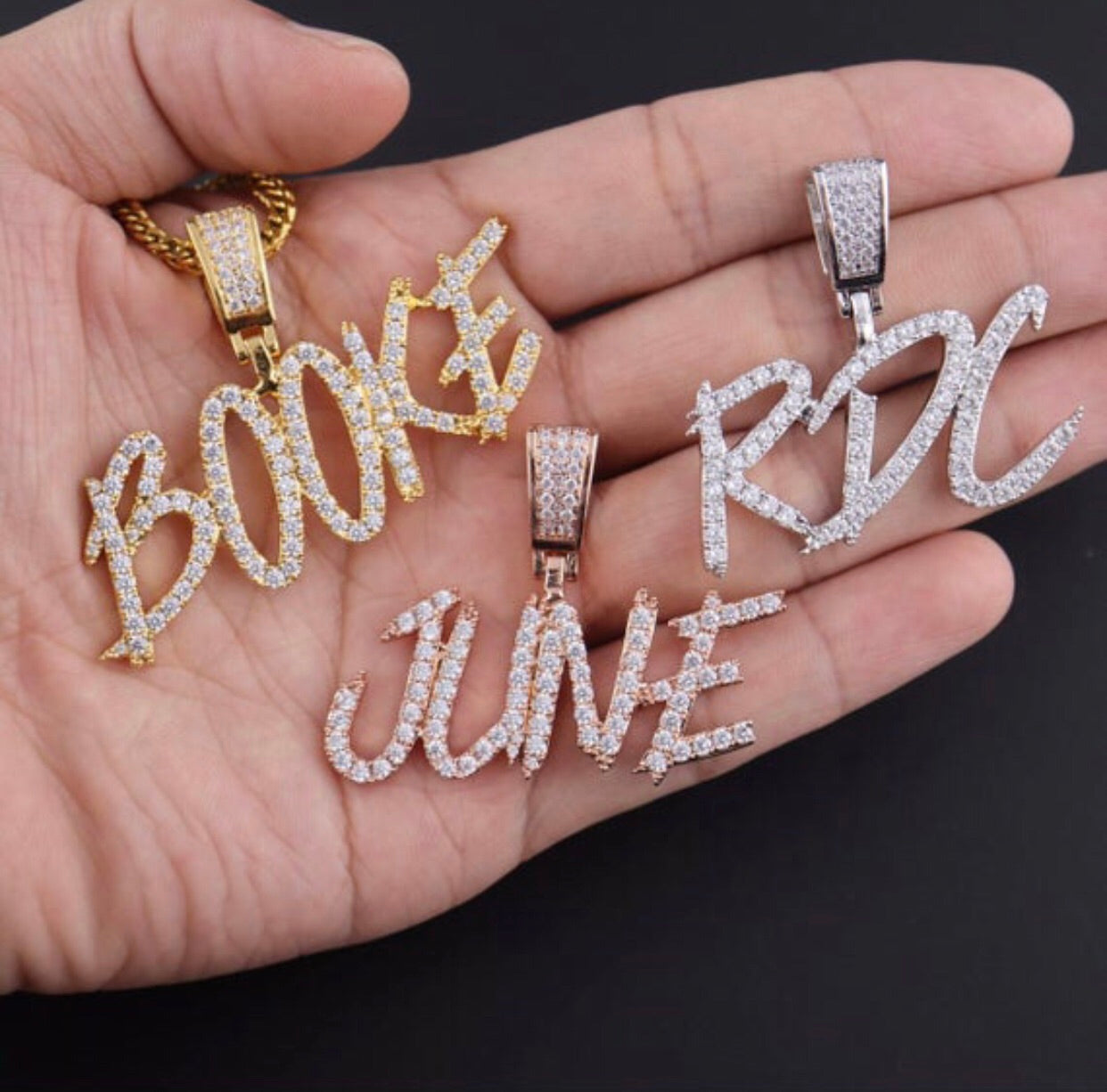 Icy bling nameplate , luxury name plate necklace ,bling women nameplat ...